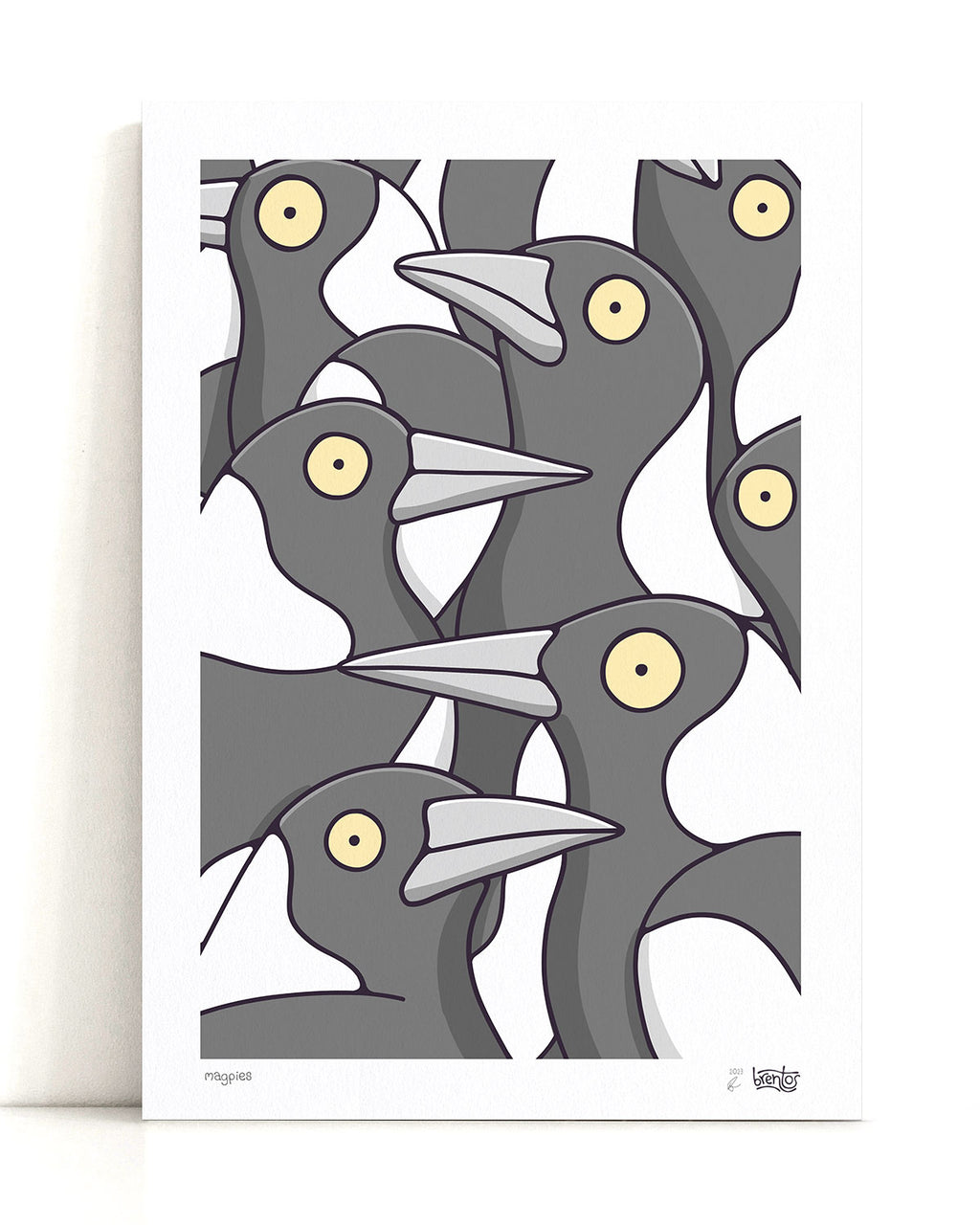 Australian Magpie Art by Brentos