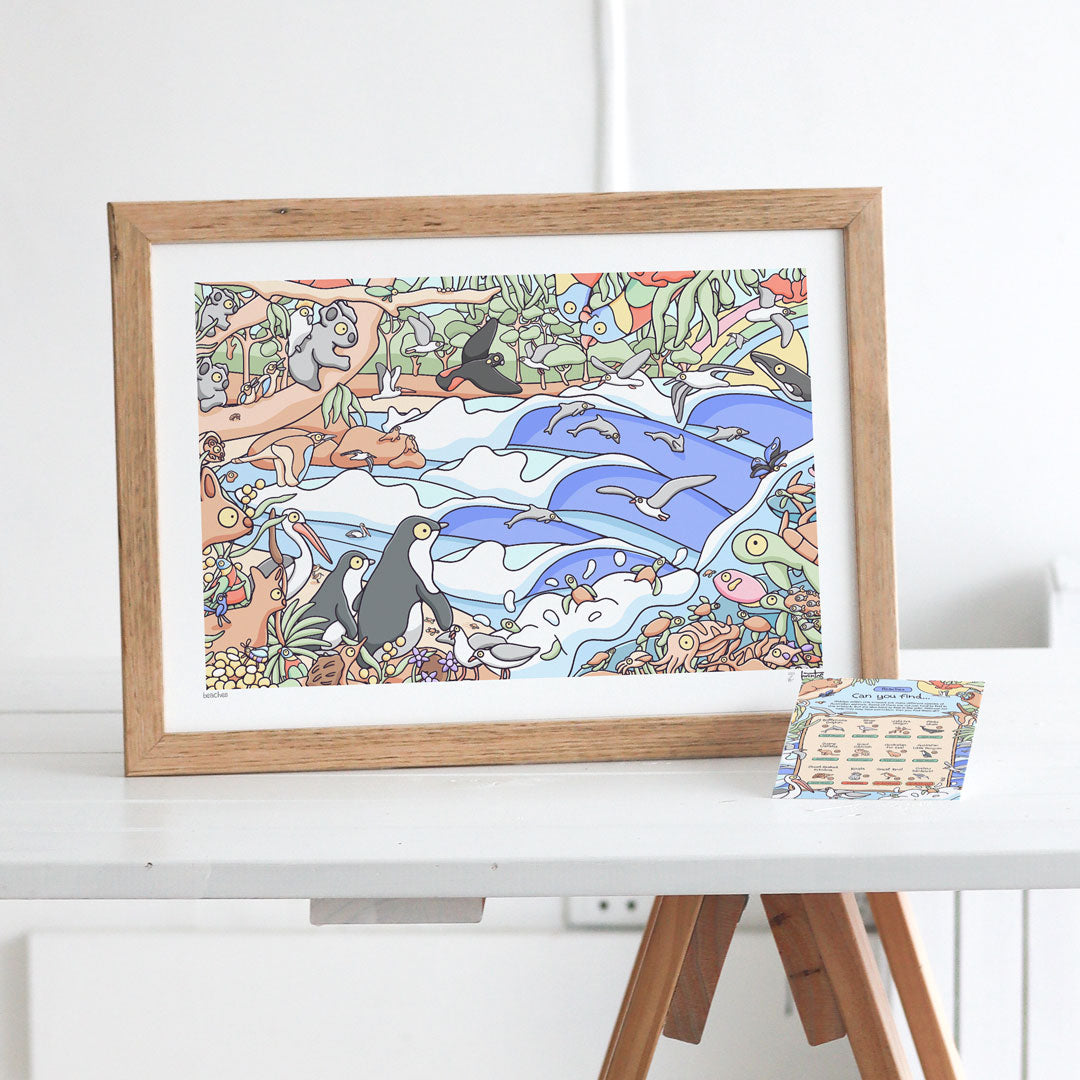 Seek and Find Animal and Ecosystem Art Prints - Brentos