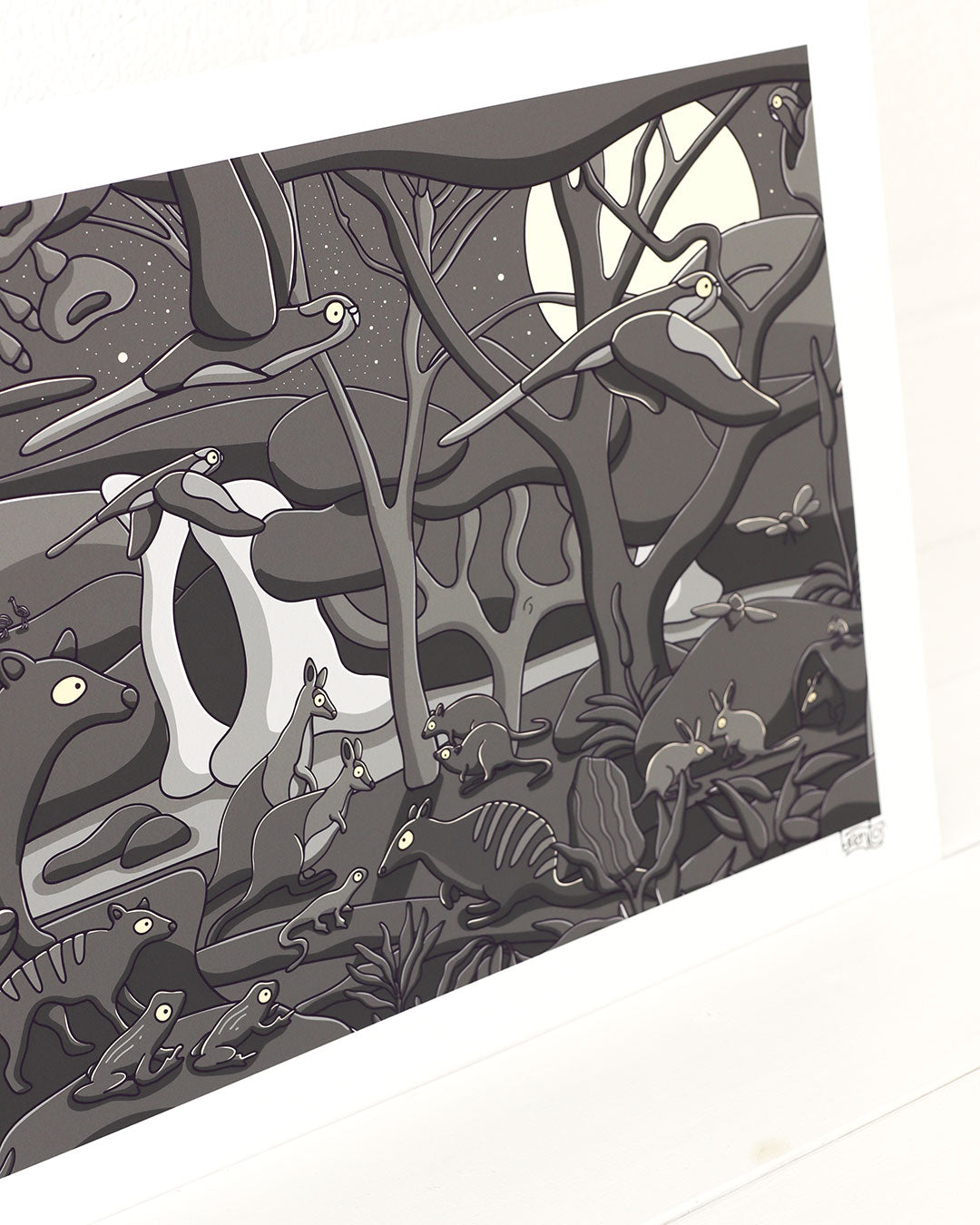 Extinct Animals Art Print from Australian Animals Book - Brentos