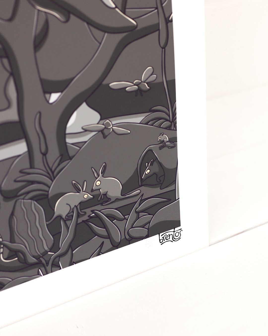 Extinct Animals Art Print from Australian Animals Book - Brentos