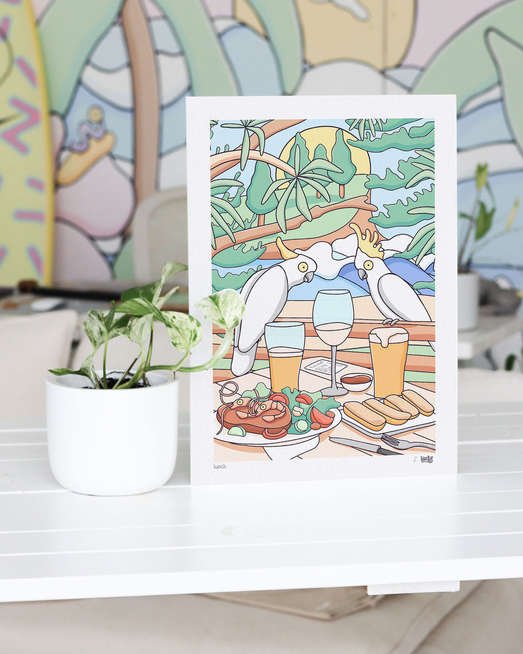 Pub Lunch Art Print - Brentos