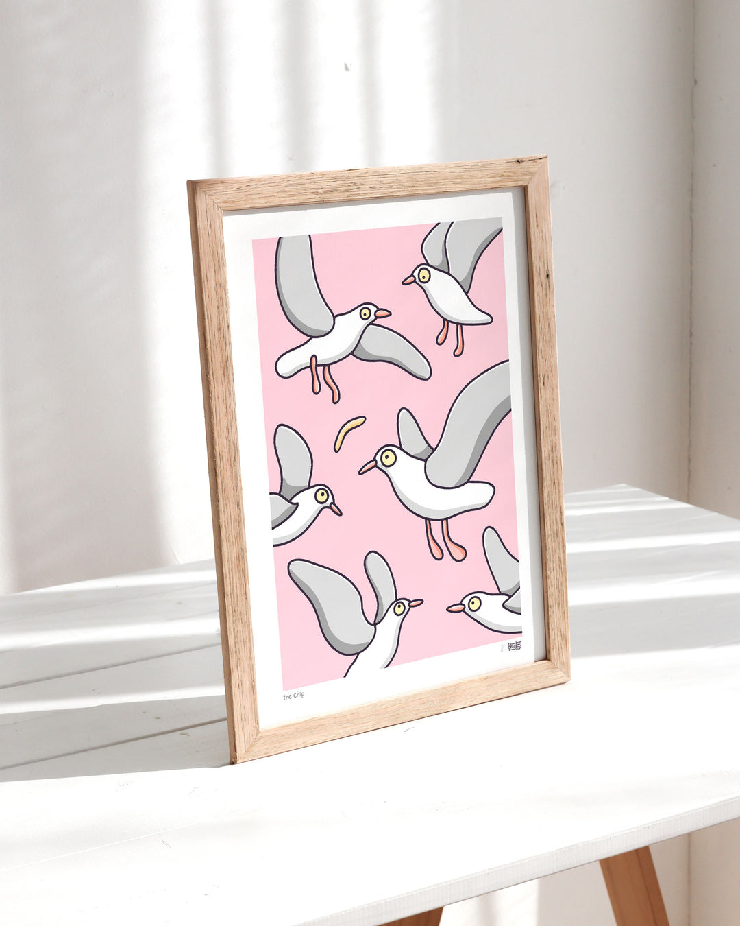 Seagulls Chip Art Print - Brentos