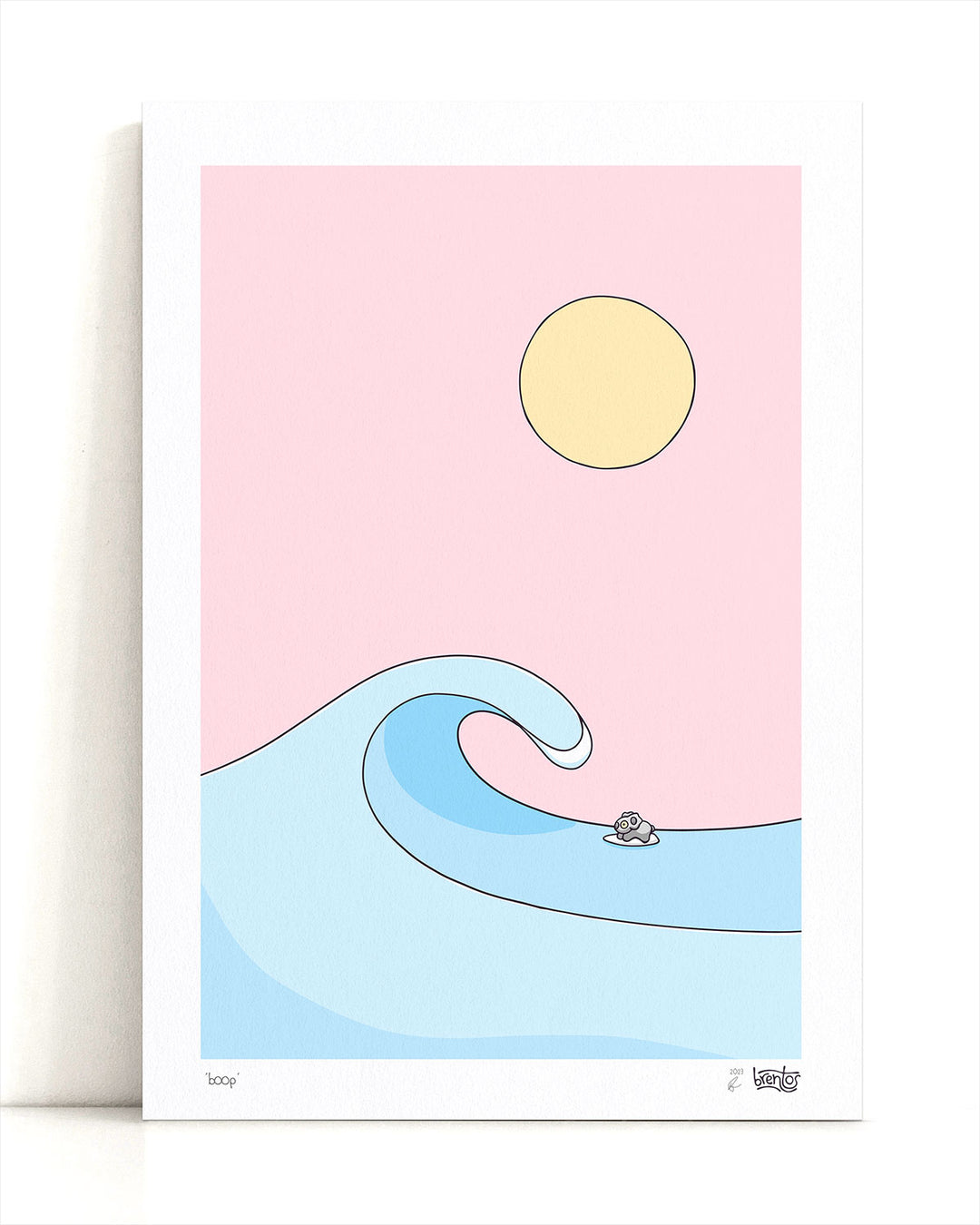 Surfing Koala Facing a Wave Art. by Brentos