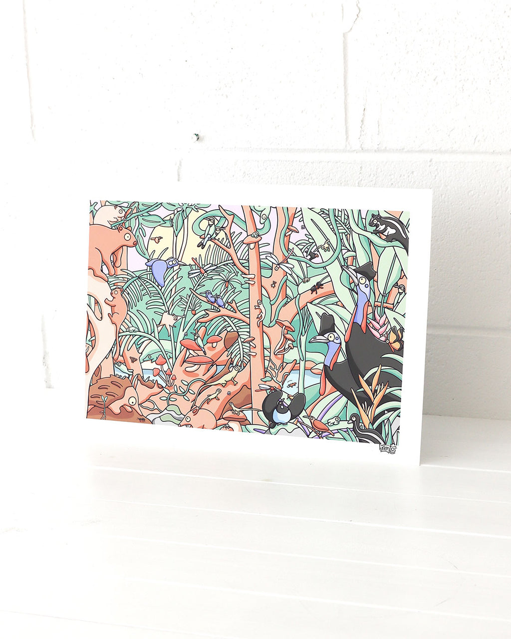 Tropical Rainforests Art Print from Australian Animals Book - Brentos
