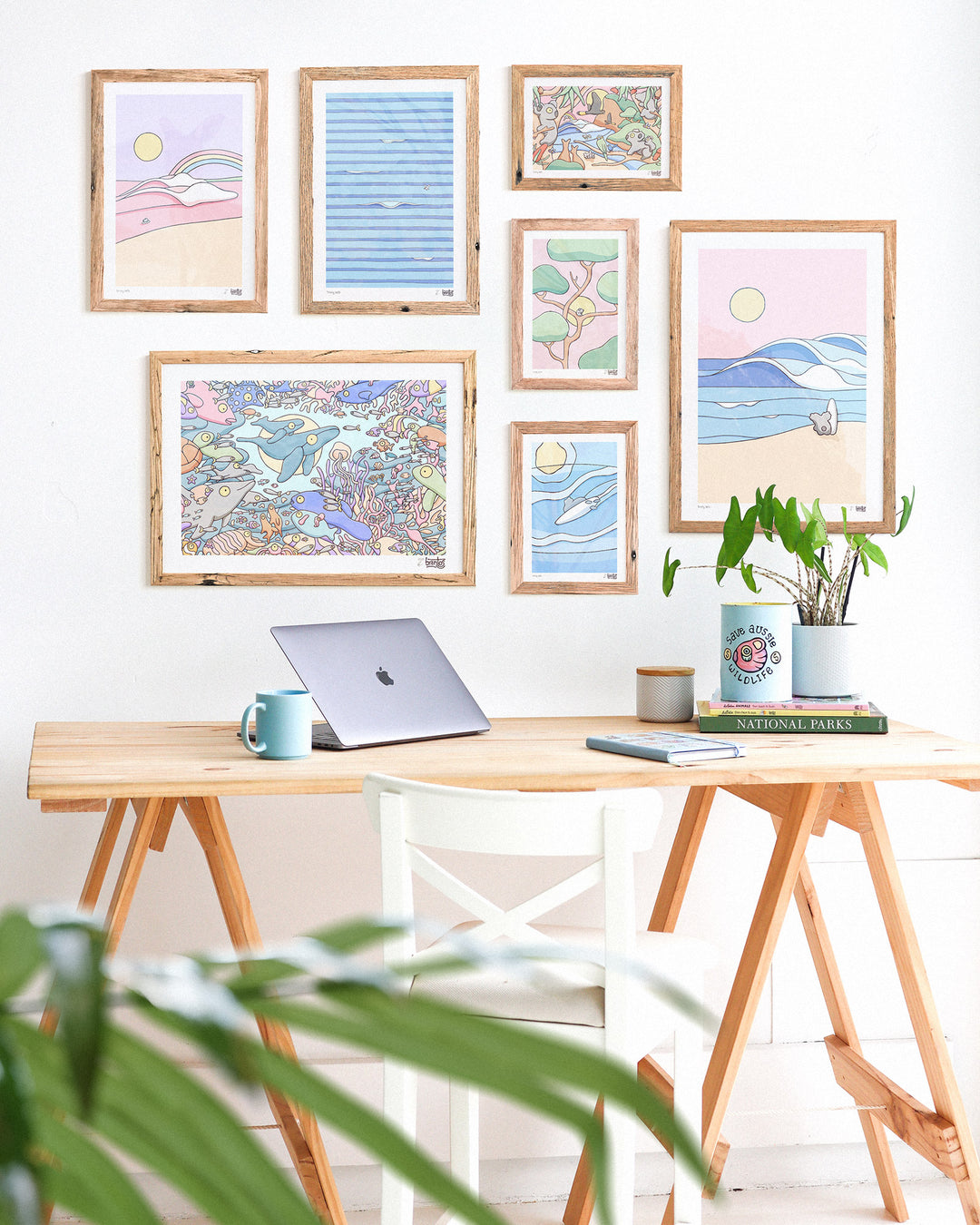 Happy Workspace Gallery Wall Set - Brentos