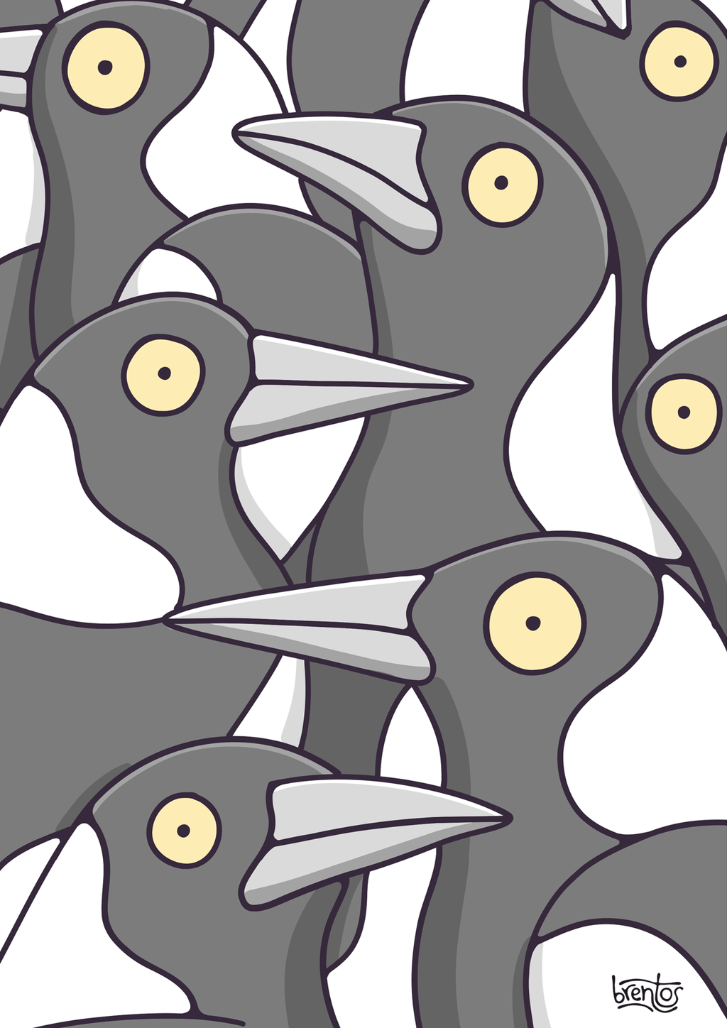 Australian Magpie Art by Brentos