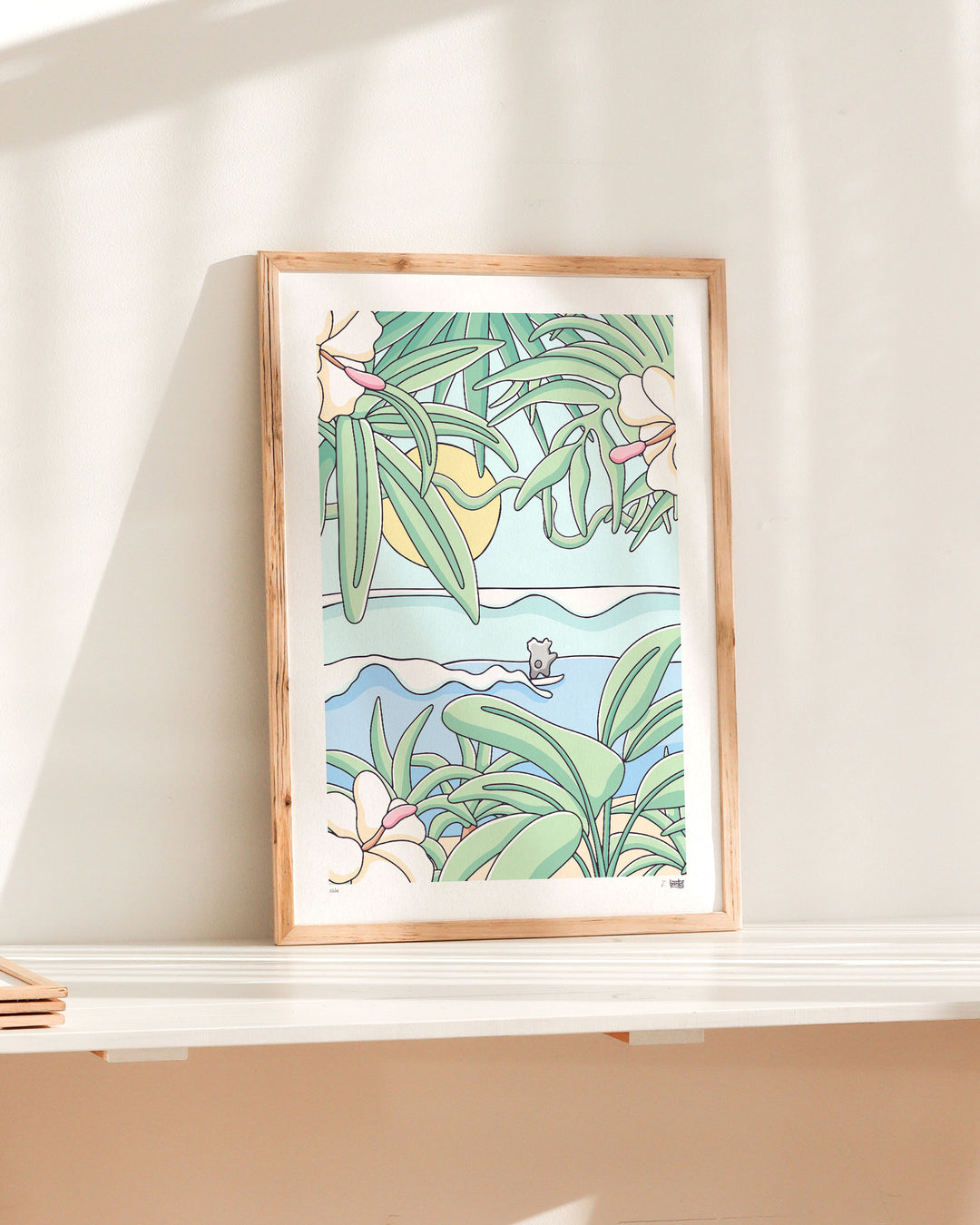 Slide Art Print Surfing Koala - Brentos