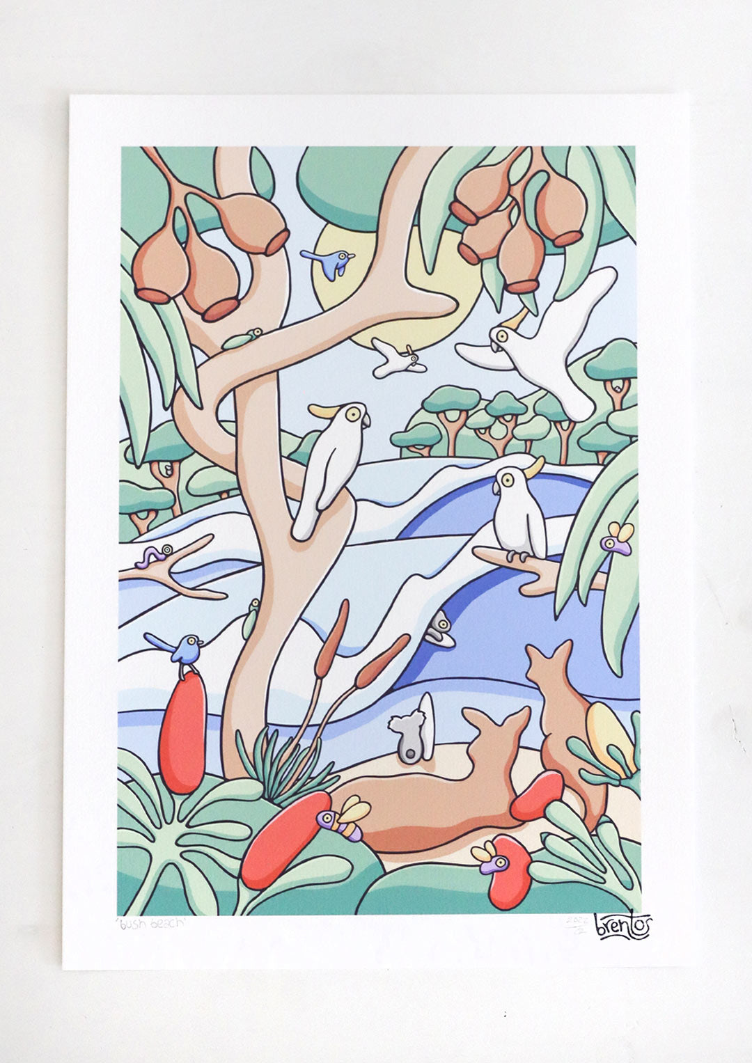The Bush Beach Australiana Wall Art Print by Brentos