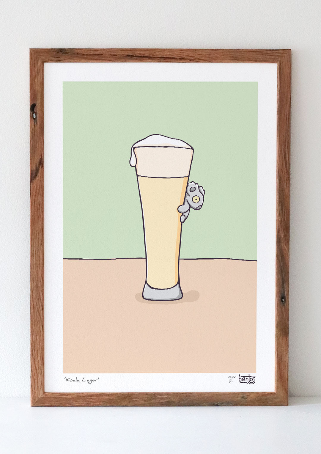Koala Lager Beer Art Print - Brentos